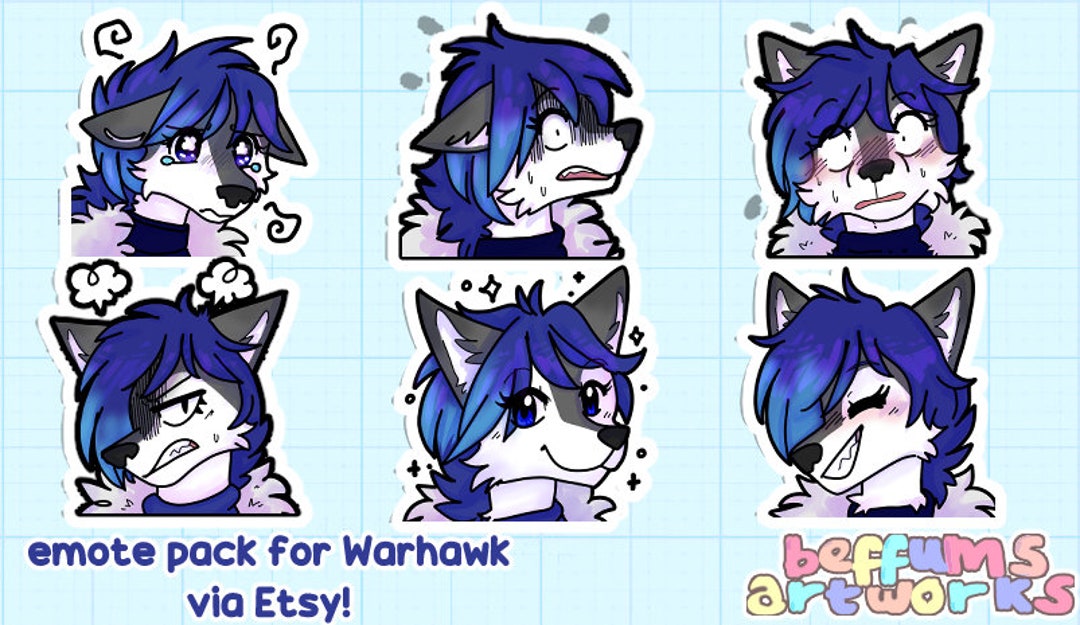 Custom Emotes / Stickers for Telegram, Discord, Twitch Etc Furry, Dnd ...
