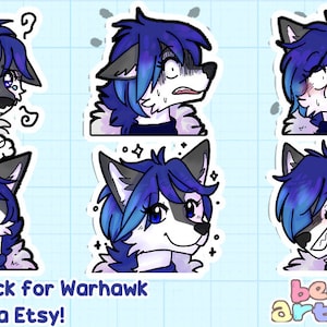Custom Emotes / Stickers for Telegram, Discord, Twitch Etc Furry, Dnd ...