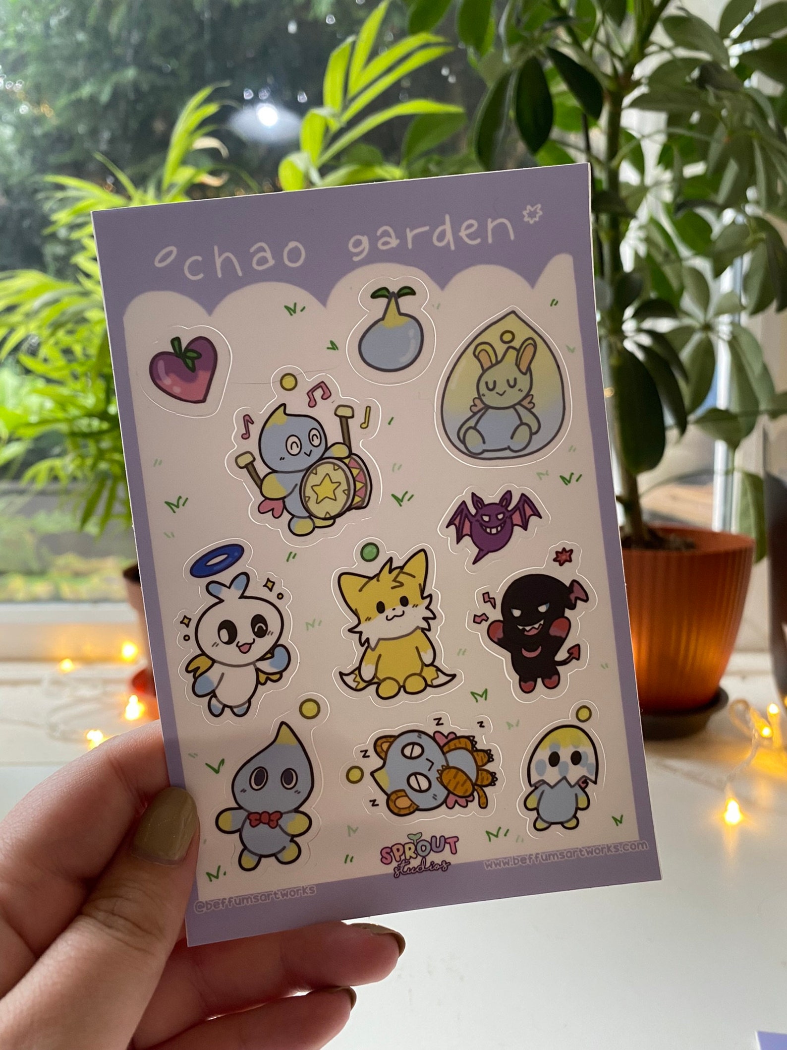 Chao Garden Sonic Fanart Sticker Sheet! 4" X 6" - Etsy
