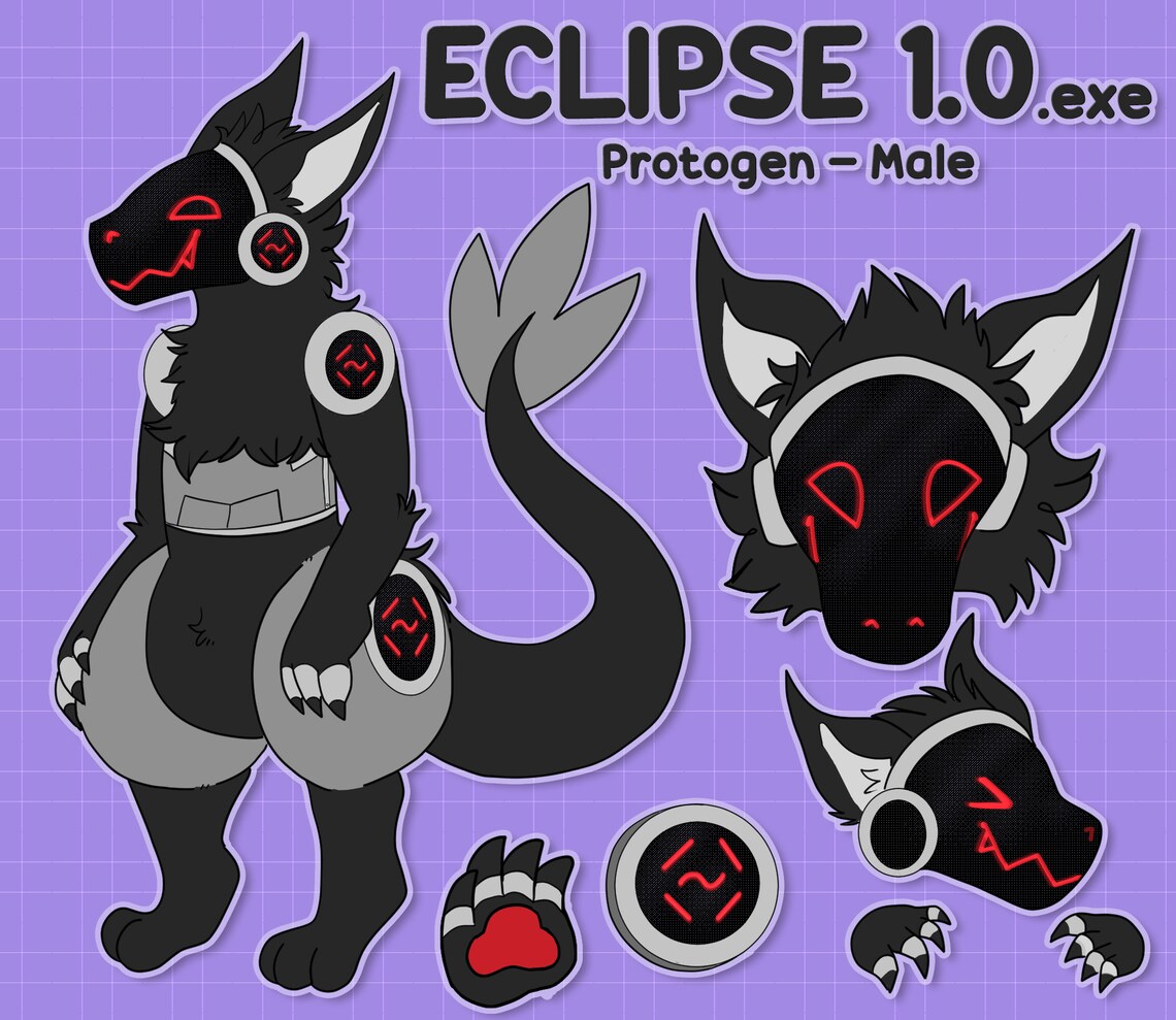 Furry Ref Sheet Fursona Reference Sheet Custom Art - Etsy