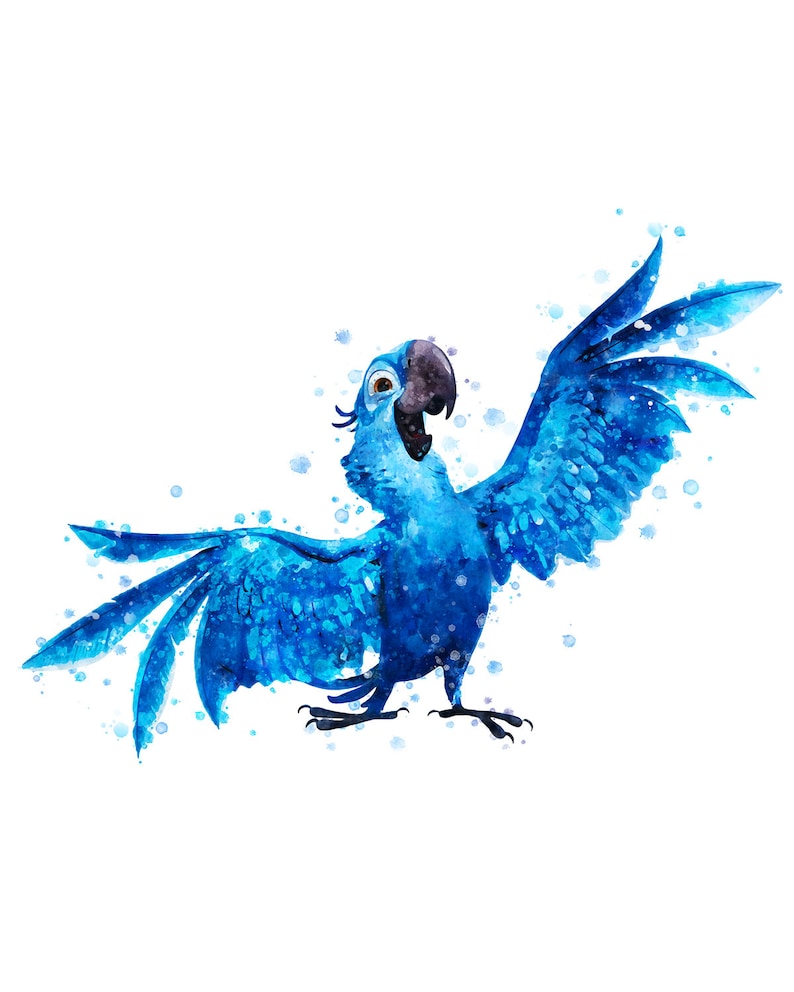 Rio Art Print Rio Parrot Watercolor Painting Rio Printable Poster Baby ...