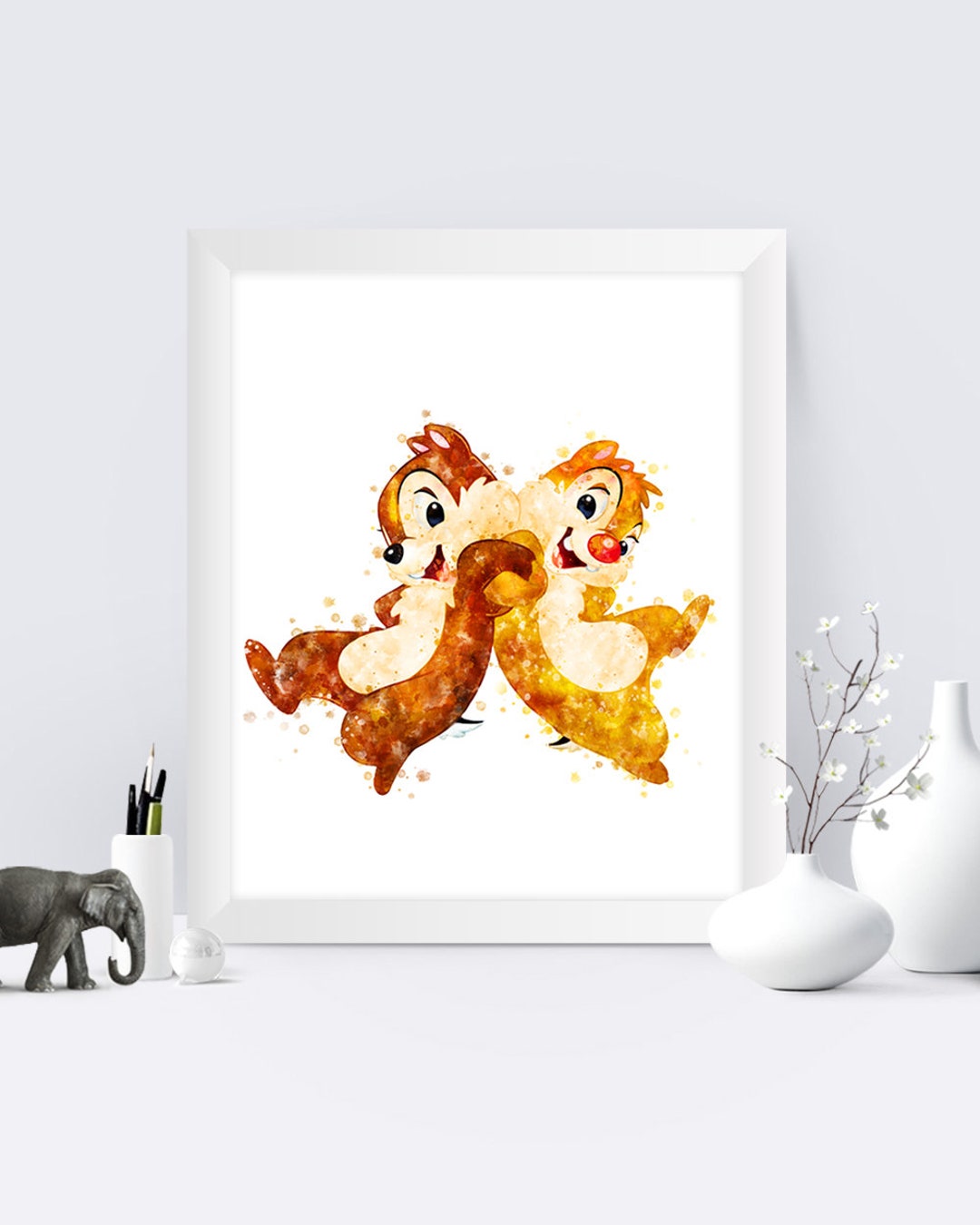 Chip and Dale Print Cartoons Chip and Dale Watercolor Printable Chip ...