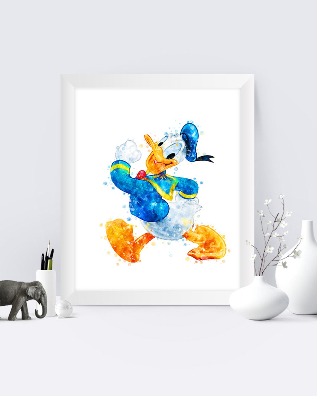 Donald Duck Watercolor Print Donald Duck Watercolor Print Wall Art ...