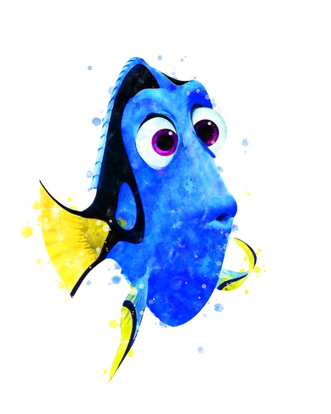 Finding Dory Watercolor Printable Dory Poster Finding Dory Art | Etsy