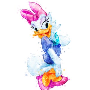 Daisy Duck Print Daisy Duck Printable Art Print Daisy Duck Watercolor ...