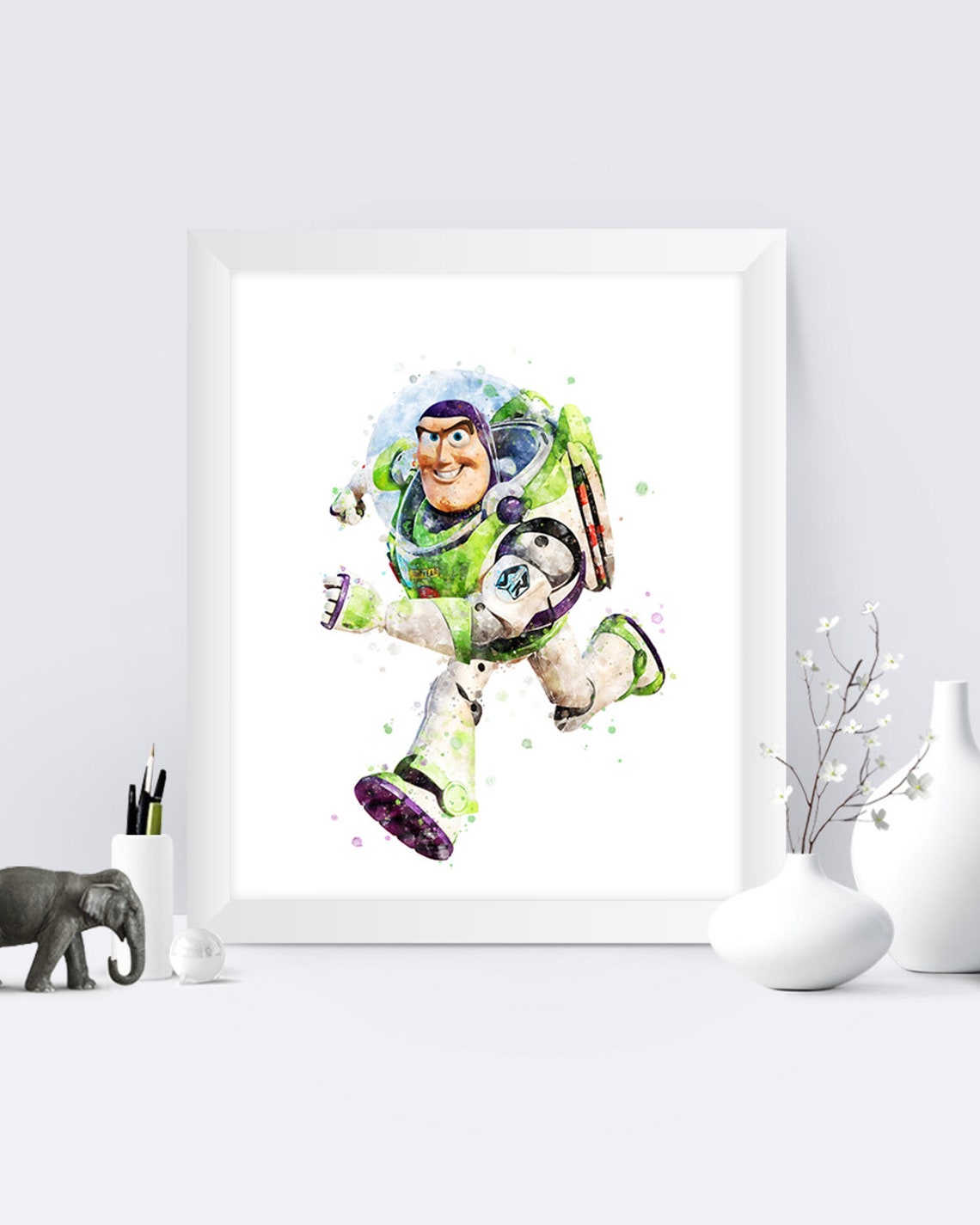 Toy Story Prints Buzz Lightyear Watercolor Painting Toy Story | Etsy