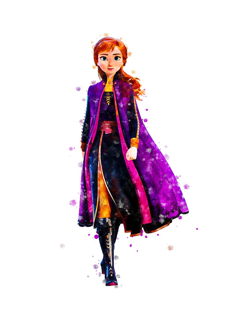 Frozen 2 Set of 4 Art Print Princess Anna and Elsa Poster Olaf - Etsy