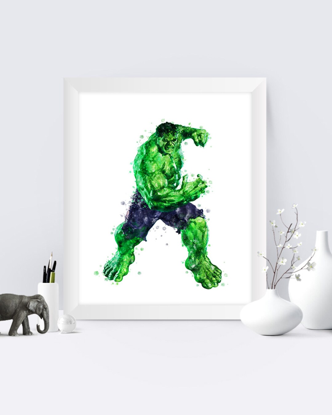 Superhero Hulk Print Avengers Superhero Art Print Hulk Watercolor ...