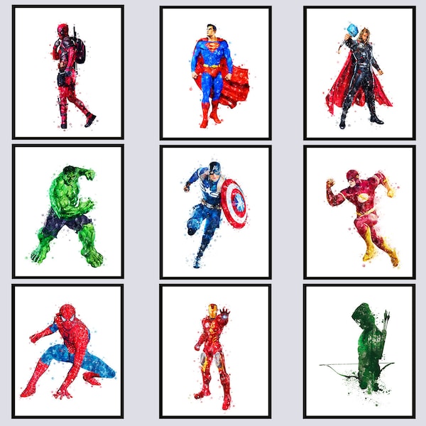 Superhero Poster - Etsy