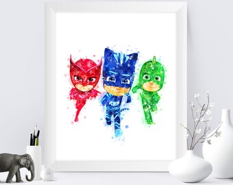 Pj Masks Painting | Etsy