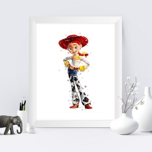 Jessie Art Print Jessie Watercolor Printables Toy Story Art Pixar Toy ...
