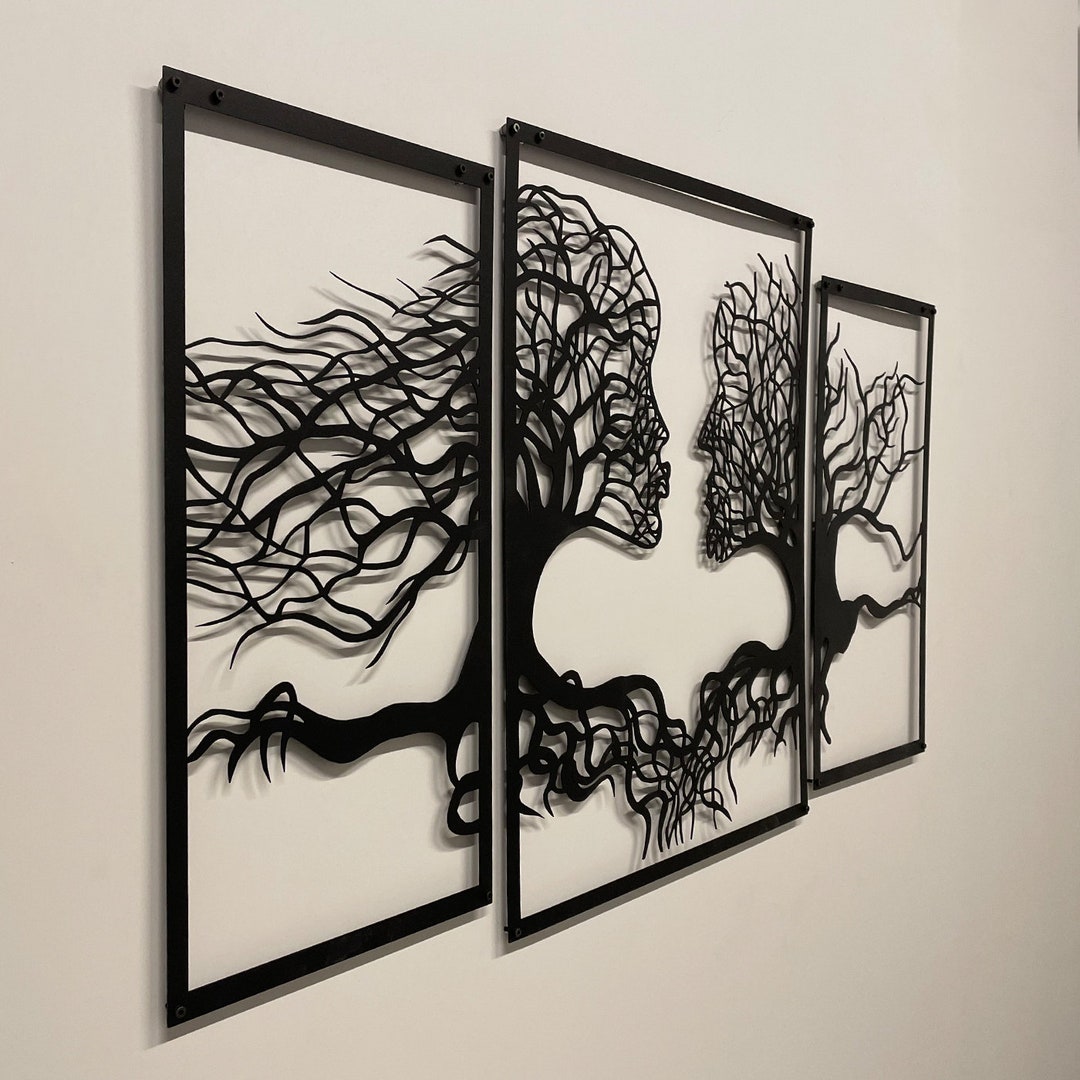 3 Piece Wall Art Tree of Life Family Tree Set of 3 Wall - Etsy