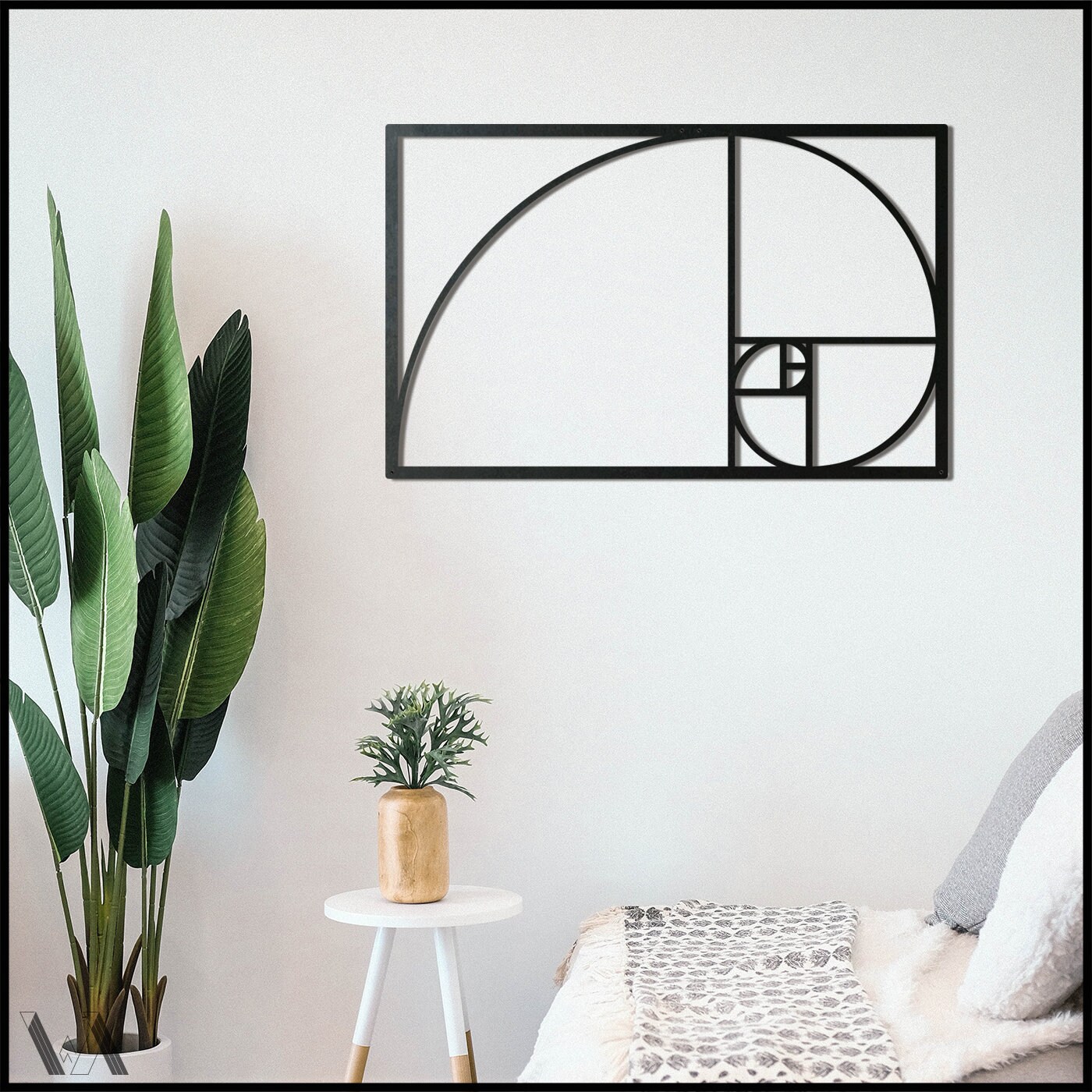 GOLDEN RATIO Metal Golden Ratio Wall Art Fibonacci Wall | Etsy