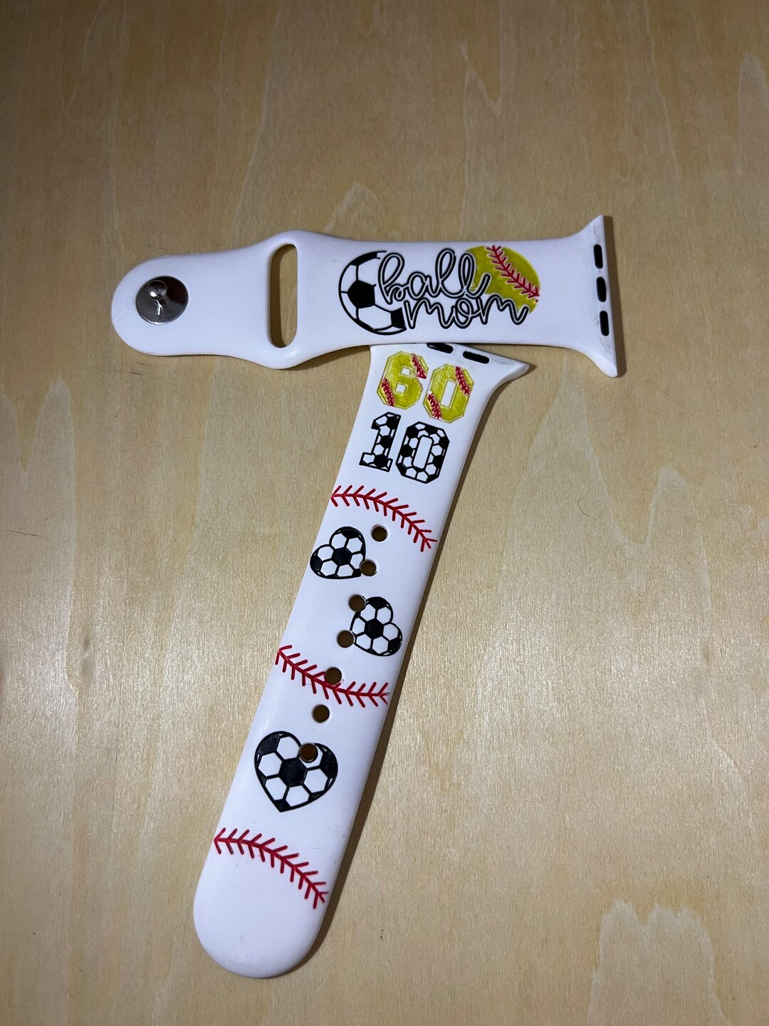 Smartwatch Silicone Bands, Baseball Watch Bands, Softball, 42/44mm, 38 ...