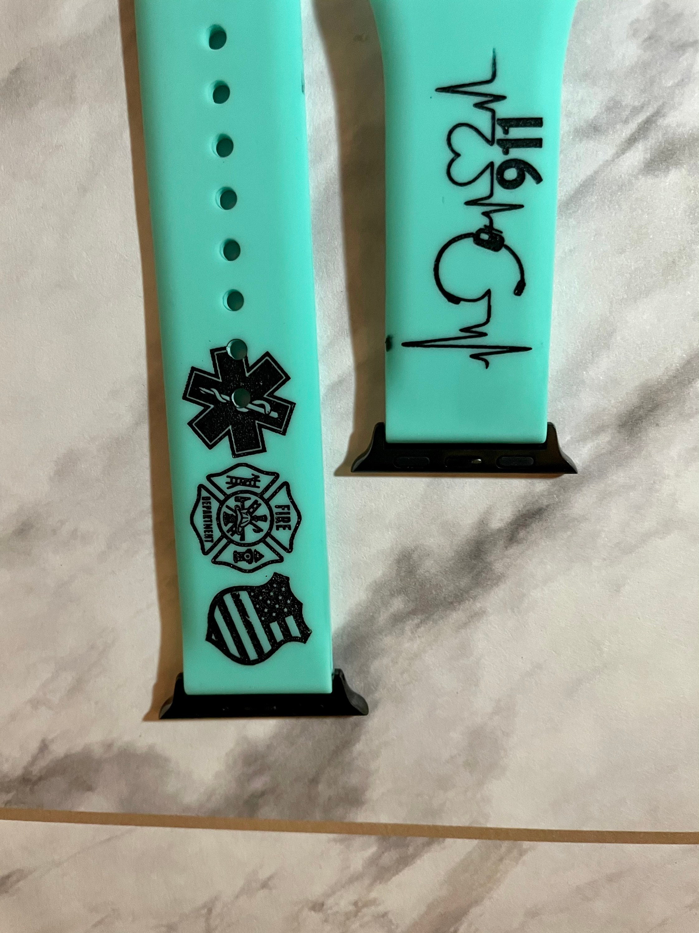 Smartwatch Silicone Bands 911 Dispatcher Watch Bands | Etsy
