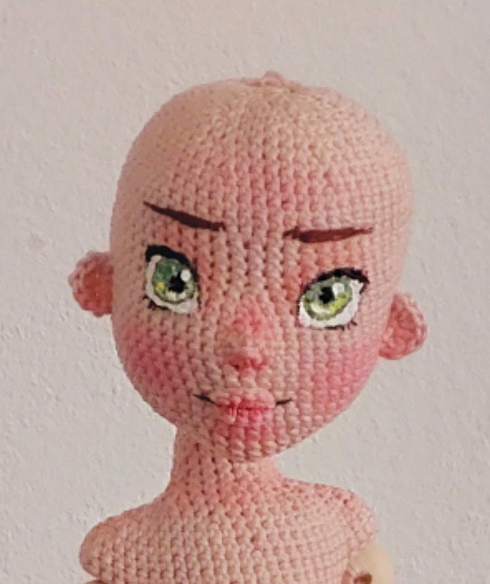 Amigurumi Doll Head Pattern in English Realistic Head for - Etsy