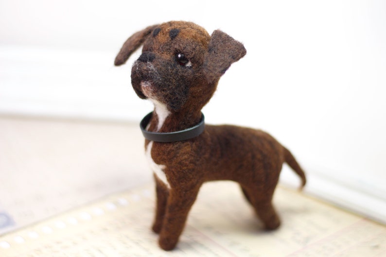 Realistic Personalized Figure of a Dog Using Felting Technique. A ...