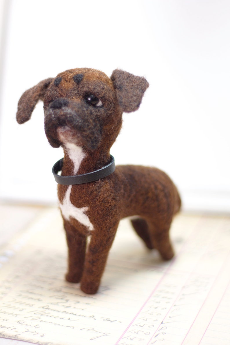 Realistic Personalized Figure of a Dog Using Felting Technique. A ...