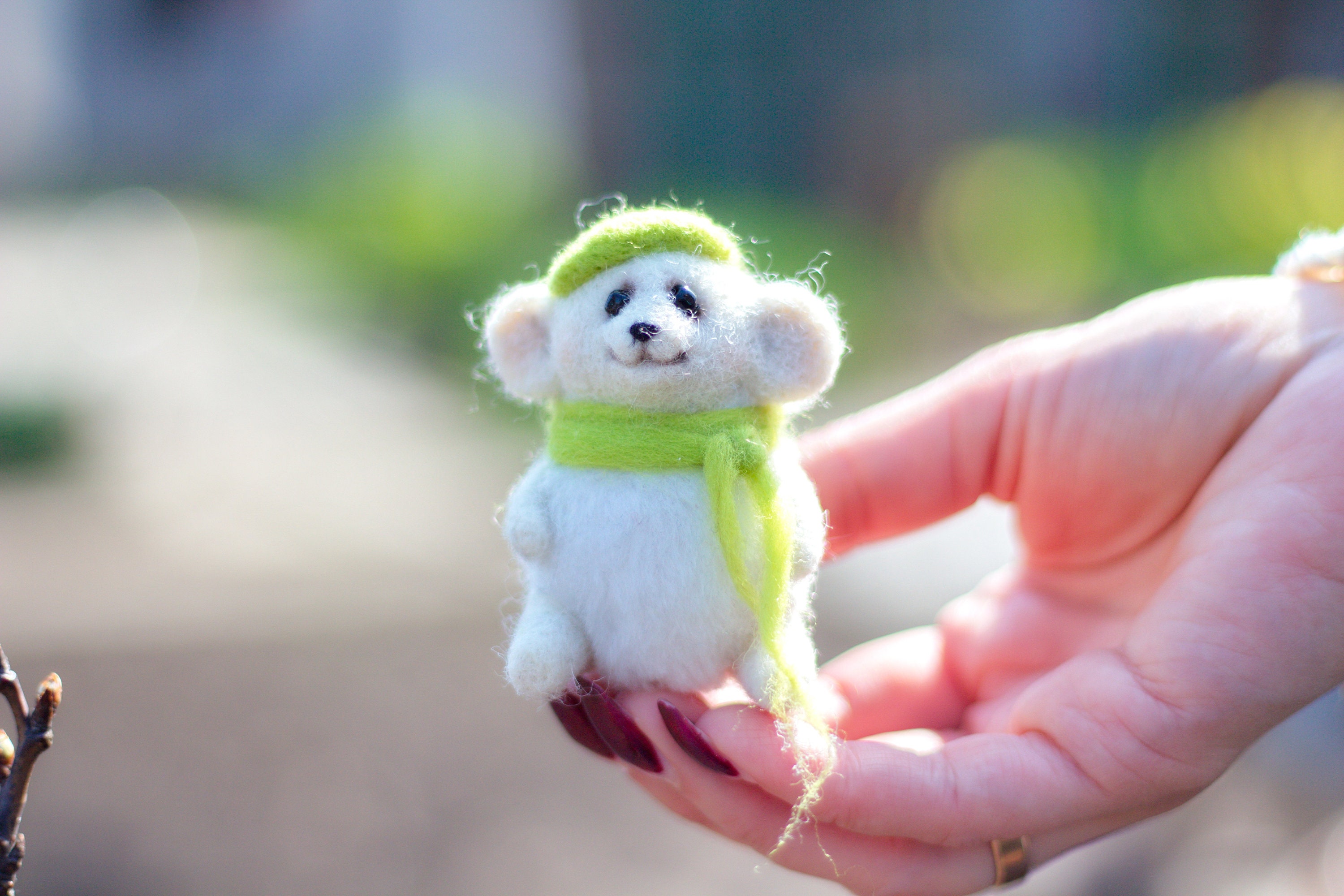 Needle felted Mouse in mixed technique. | Etsy
