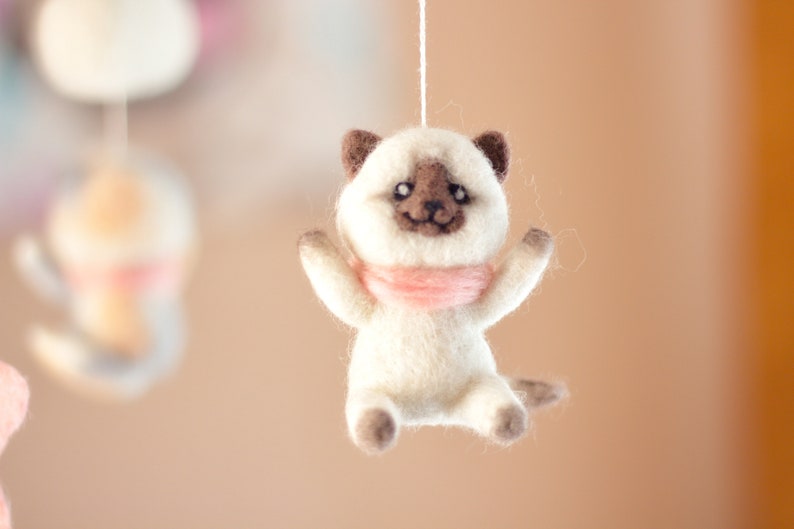 Сustomized Felted Baby Mobile. Nursery Felted Mobile With - Etsy