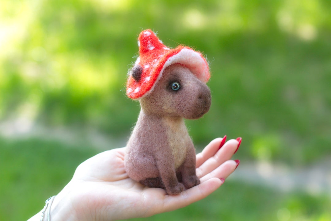 Needle Felted Toy Capybara. Felt Sculpture of Capybara. Eco Friendly ...