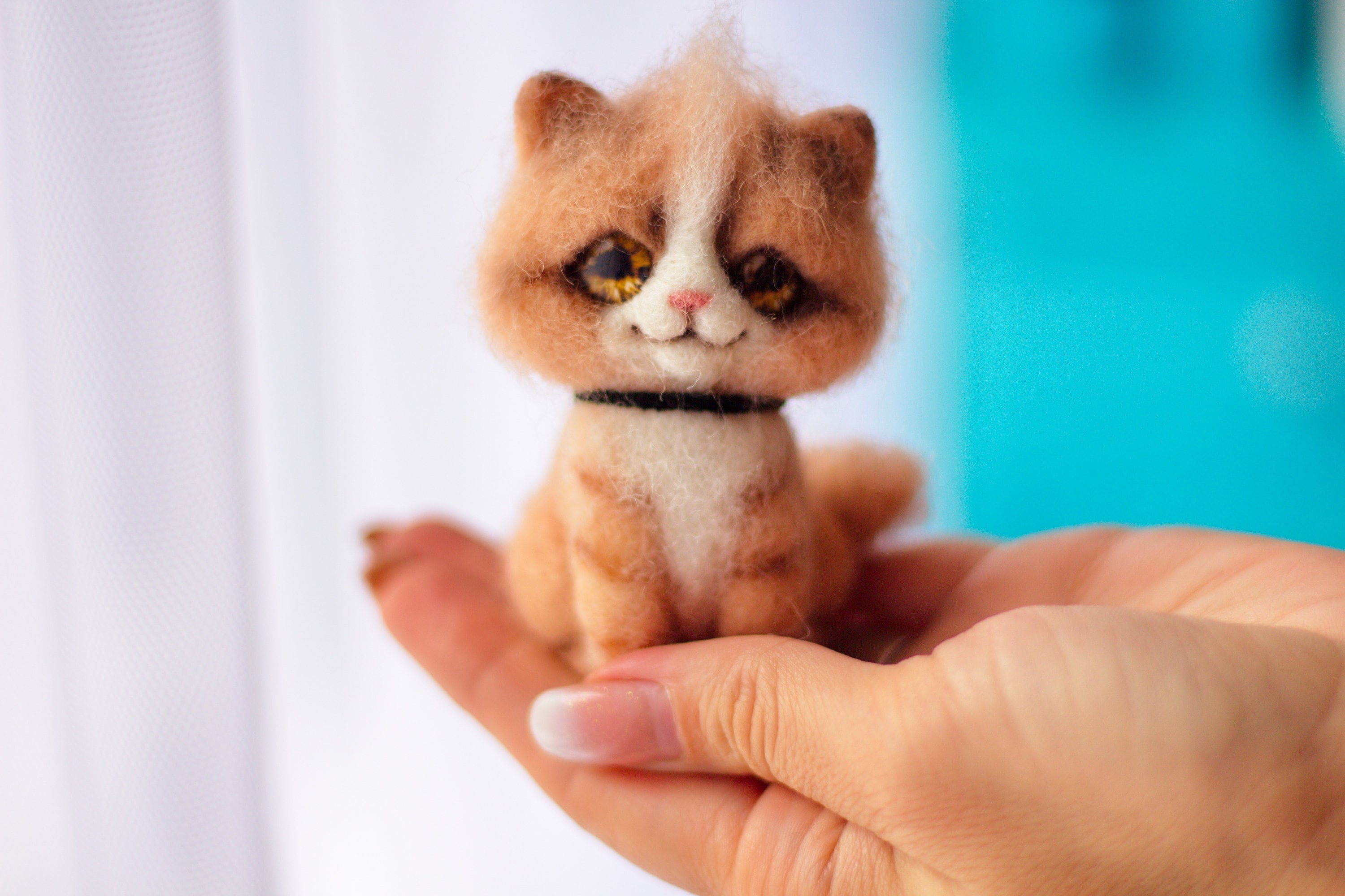 Needle felted toy Cat . Toy made using dry felting technique. | Etsy