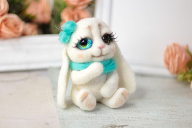 Needle Felted Toy Rabbit. Felt Sculpture. Eco Friendly Toy. - Etsy