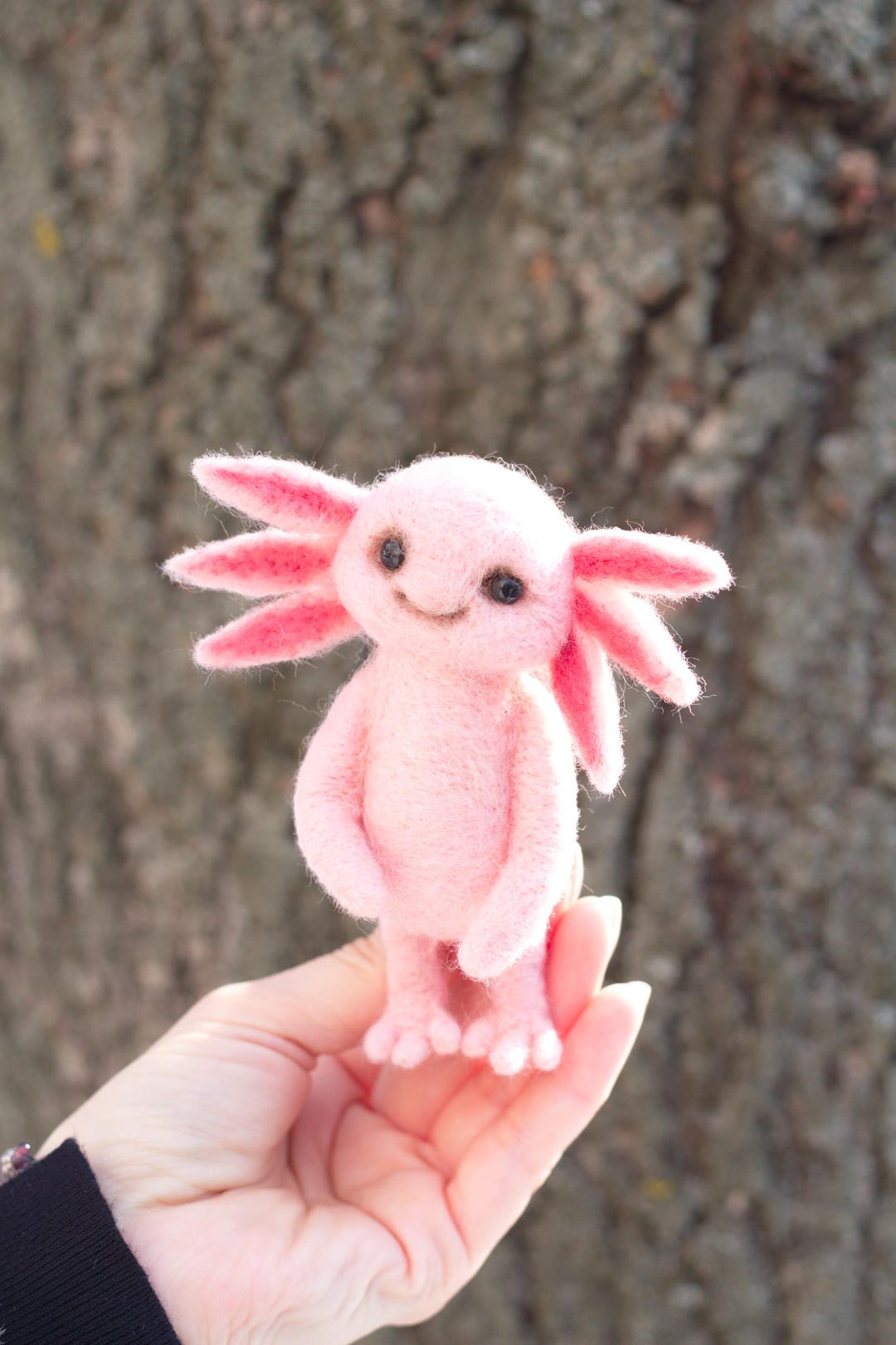 Felted Toy Axolotl. the Toy is Made Using the Dry Felting Technique ...