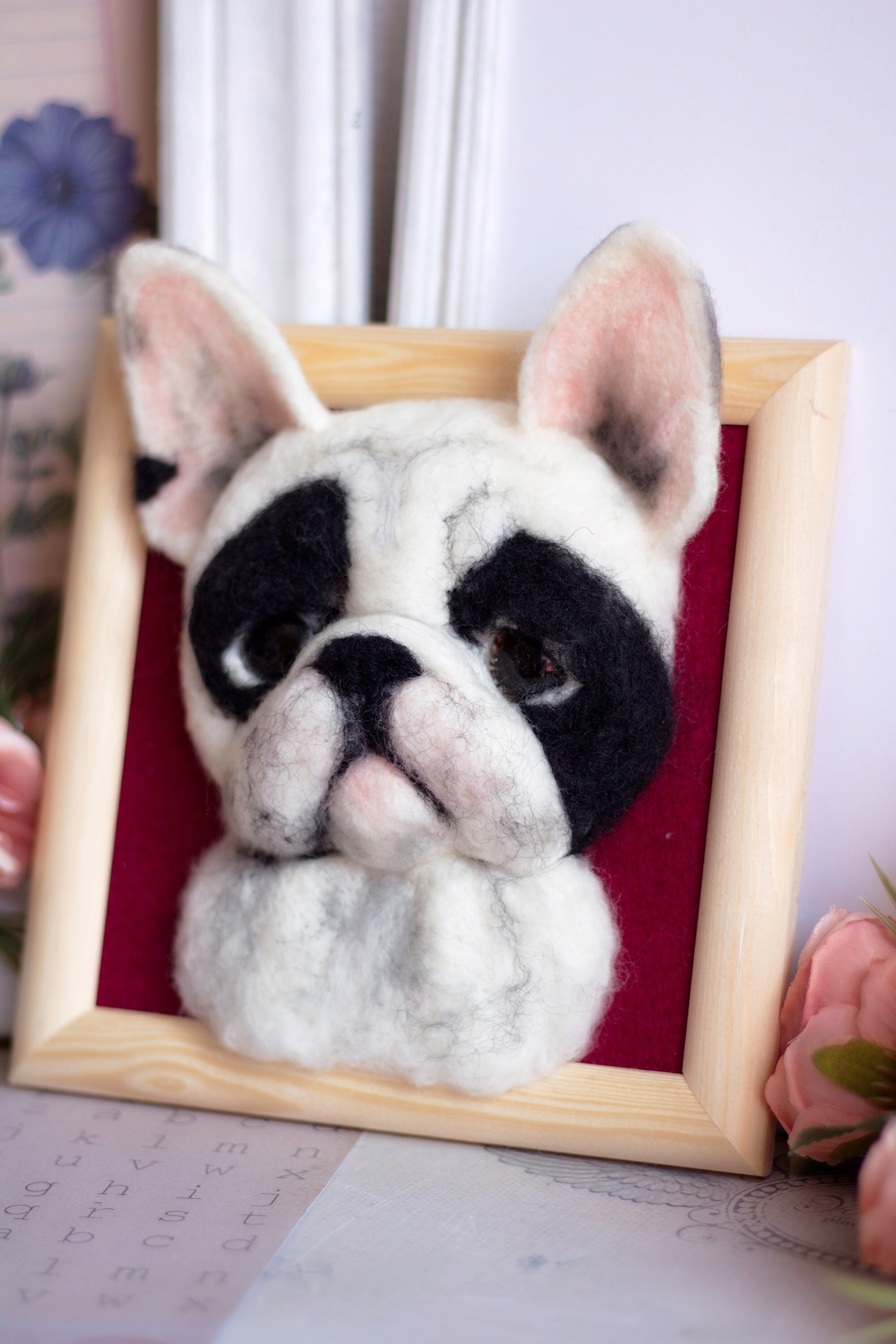 Wool Portrait of a French Bulldog. Ready to Ship. Felting - Etsy