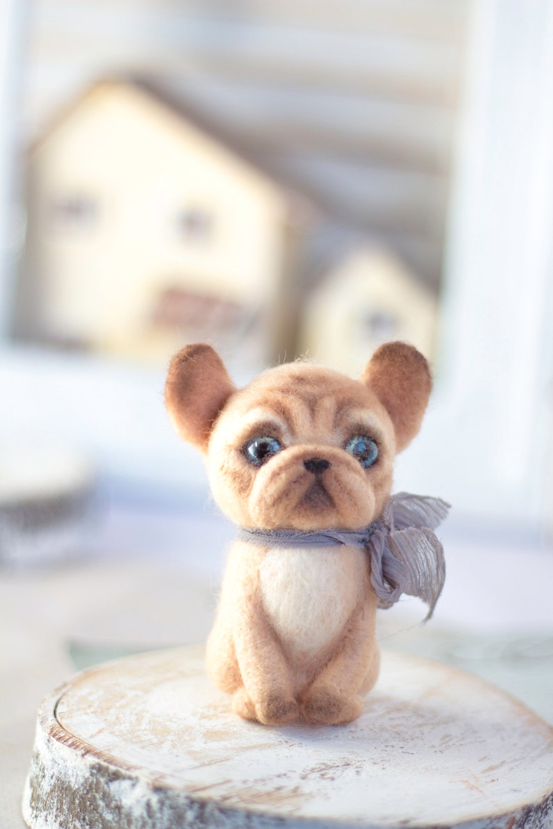 Needle Felted Toy French Bulldog . Felt Sculpture. Eco - Etsy