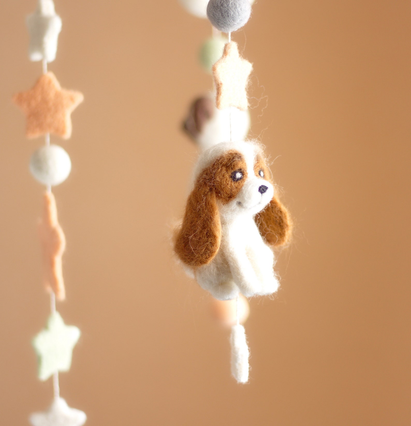 Customized Felted Baby Mobile. Nursery Felted Mobile With | Etsy