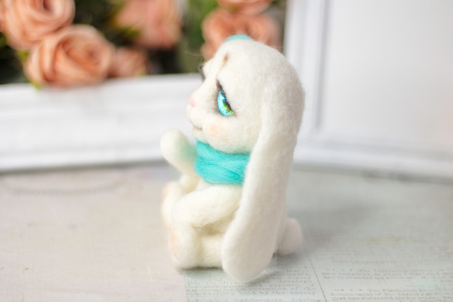 Needle Felted Toy Rabbit. Felt Sculpture. Eco Friendly Toy. - Etsy