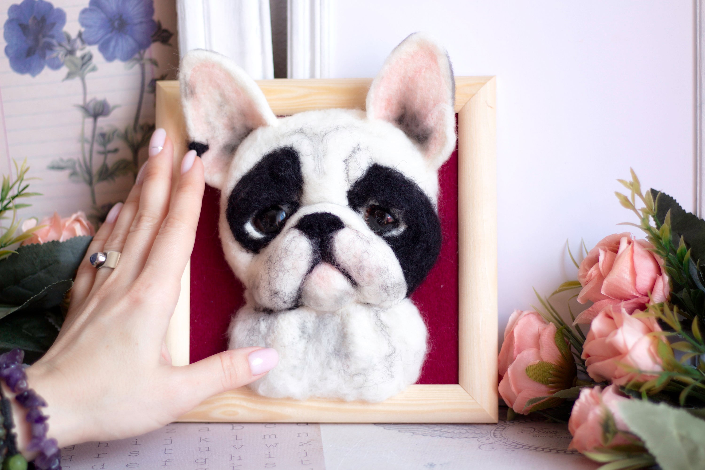 Wool Portrait of a French Bulldog. Ready to Ship. Felting - Etsy