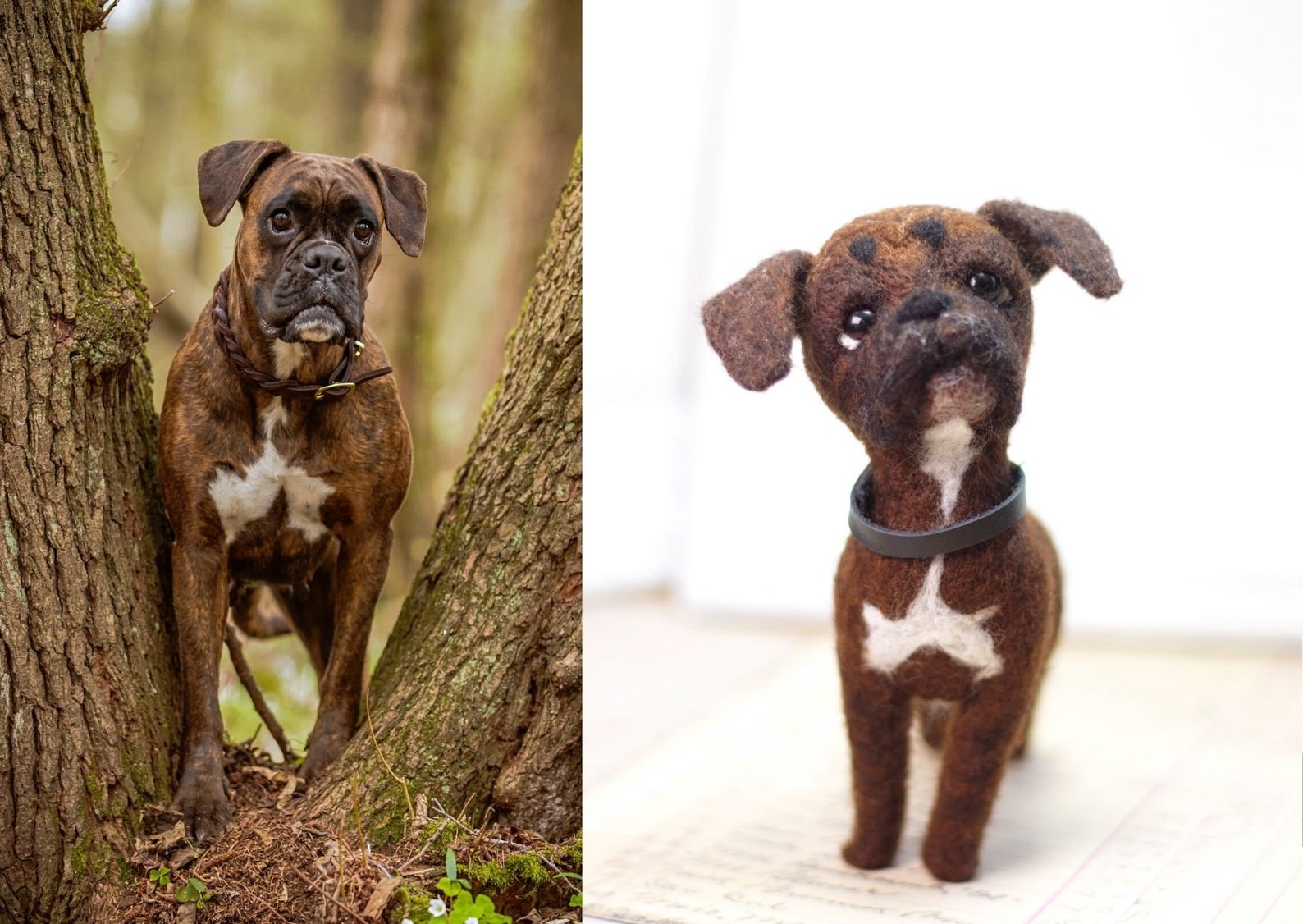 Realistic Personalized Figure of a Dog Using Felting Technique. A ...