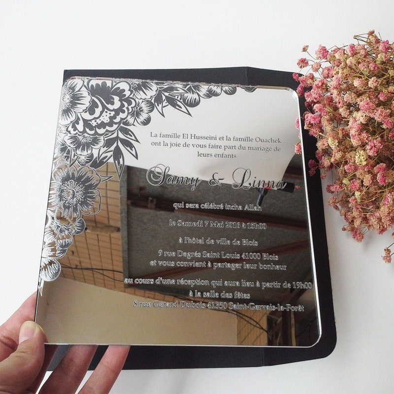 Mirror Invitation - Etsy