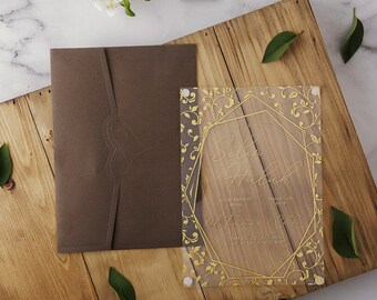Clear Wedding Invitation - Etsy