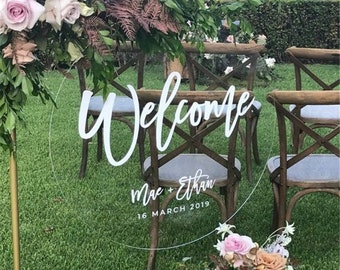 Circle Wedding Sign | Etsy