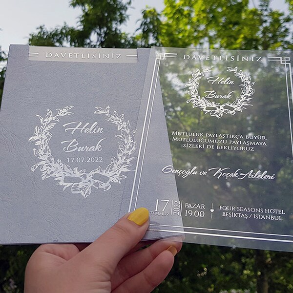 Acrylic Invitation - Etsy