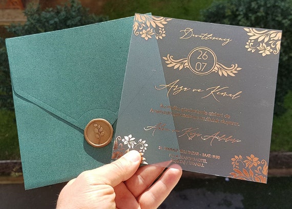 Invitaciones De Boda Transparentes Con Papel Encima Pía Y Daniel }