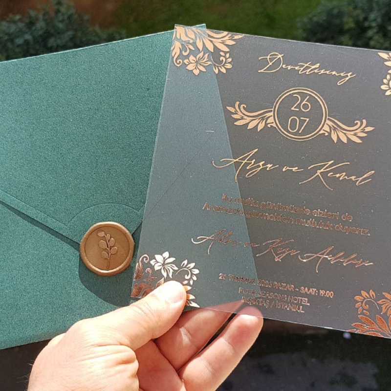 Acrylic Invitation - Etsy
