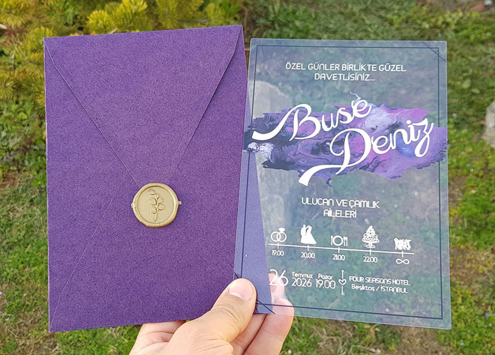 Clear Acrylic Wedding Invitation Envelope With Wax Seal - Etsy