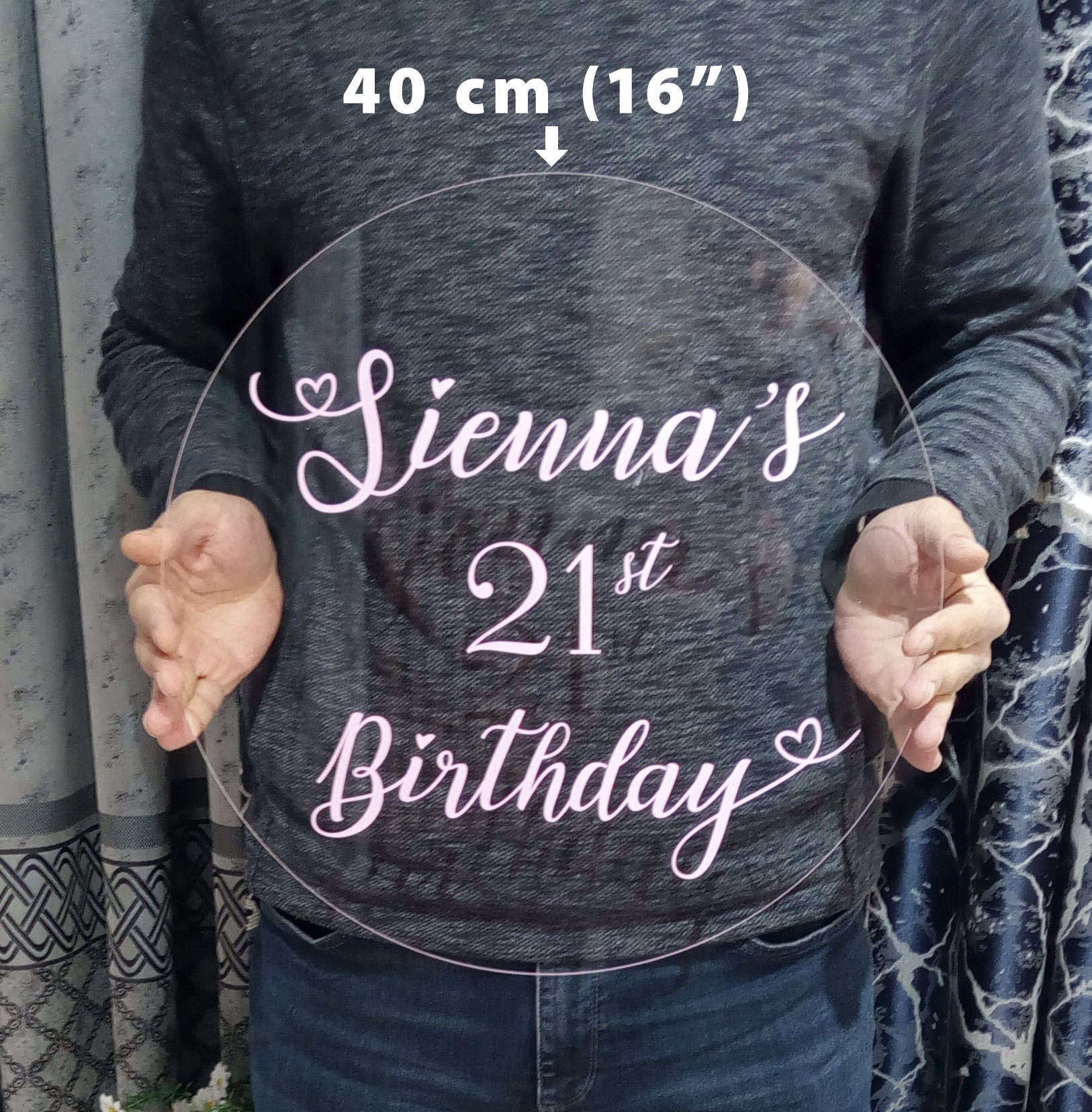 Clear Acrylic Birthday Party Welcome Sign Circle Birthday | Etsy UK