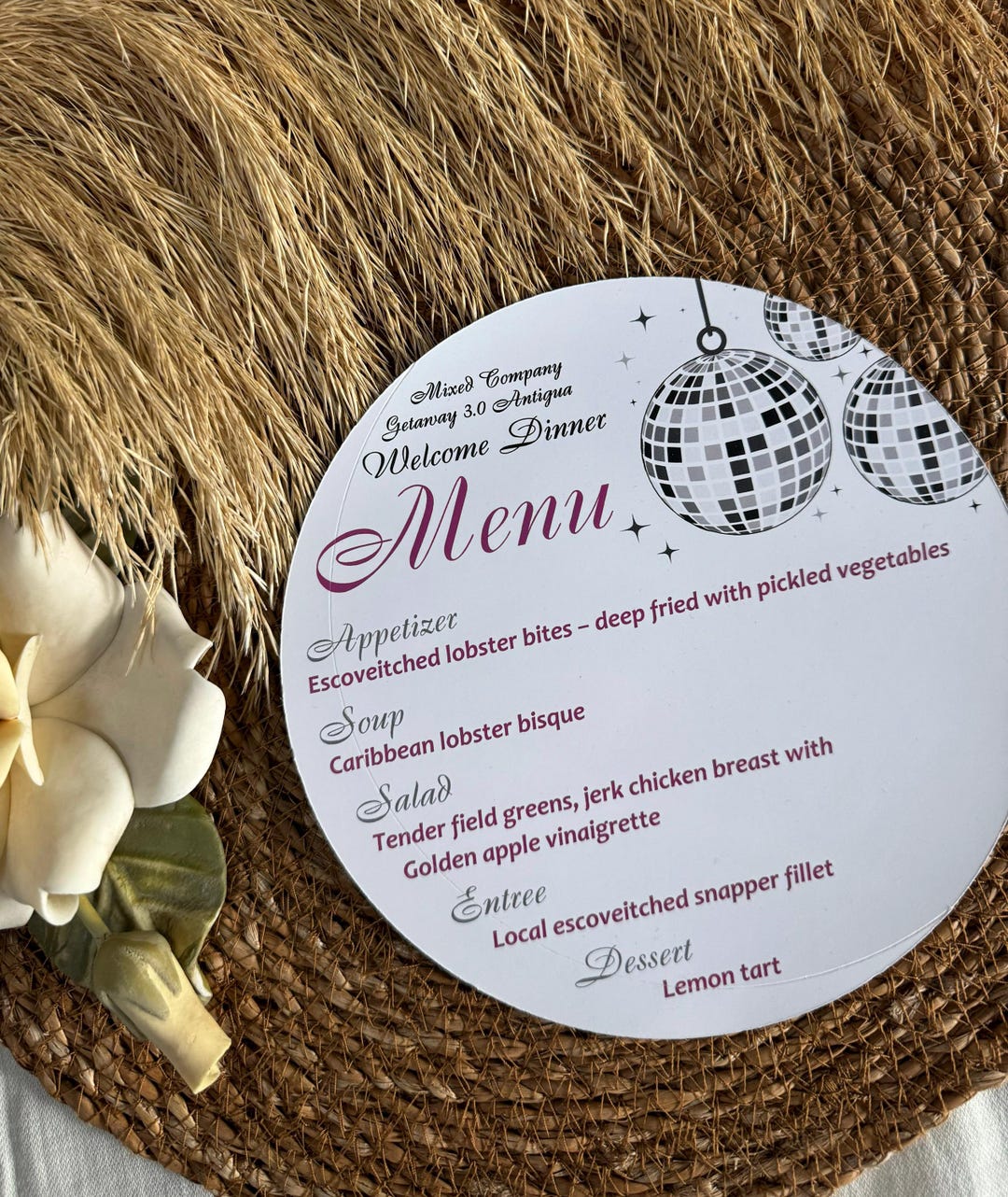 Round Wedding Menu Card, the Circle Menu, Oval Menu Card, Details Card ...