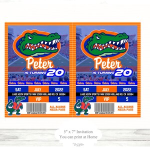 Florida Gators Invitation: UF Grad Party, College Football (digital) - Etsy