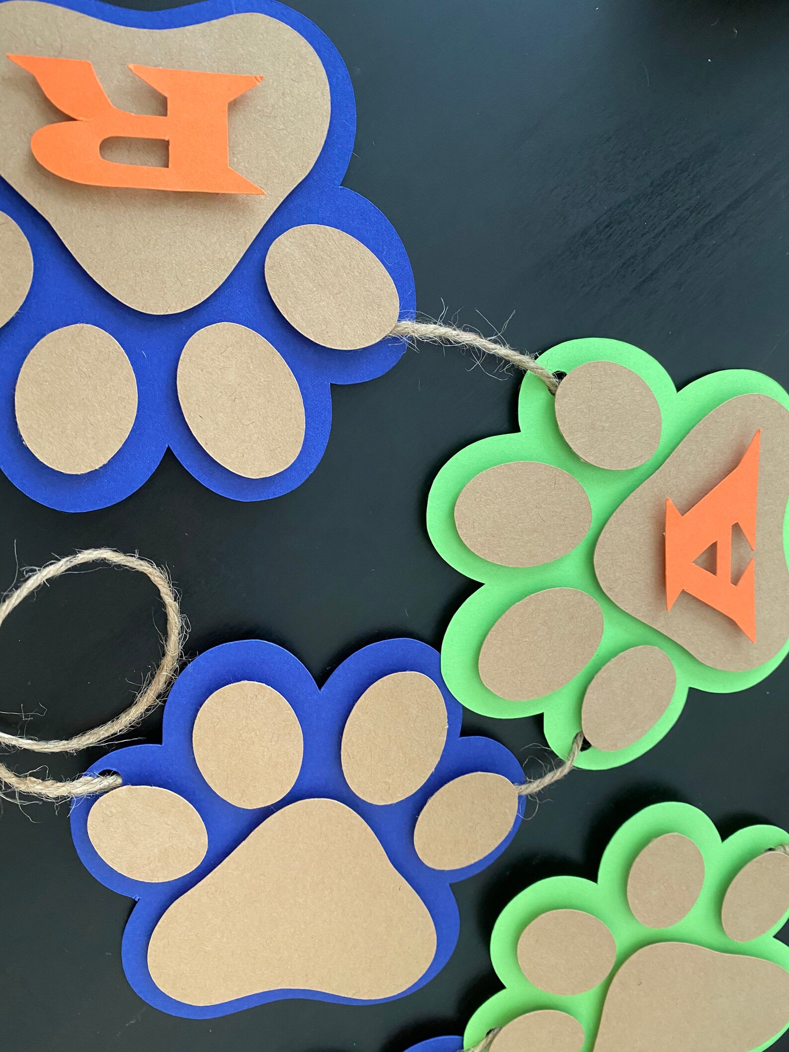 Paw Print Dog Birthday Banner, Pet Party Decor - Etsy
