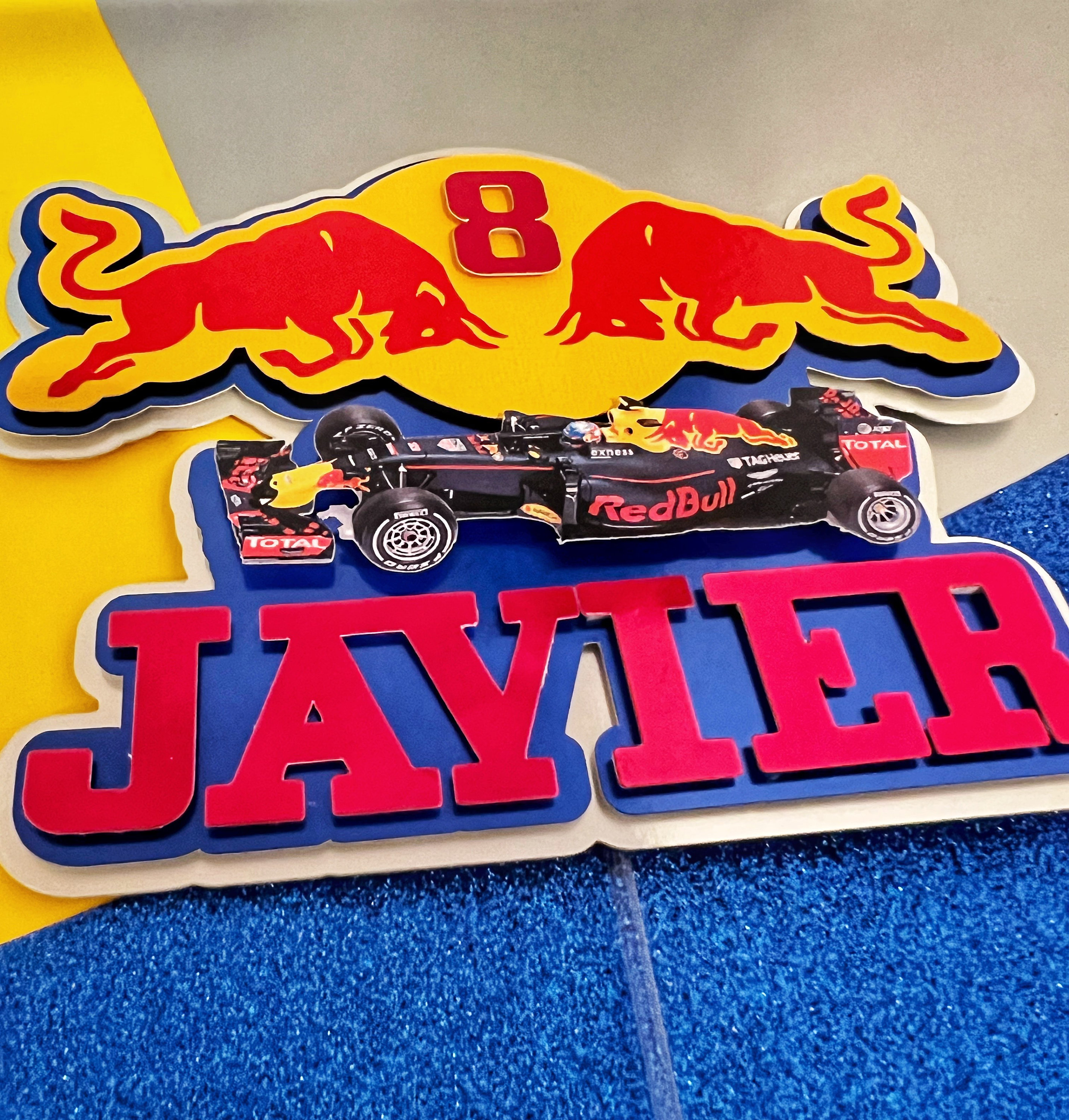 Red bull Topper red bull cumpleaños red bull racing Racing - Etsy México