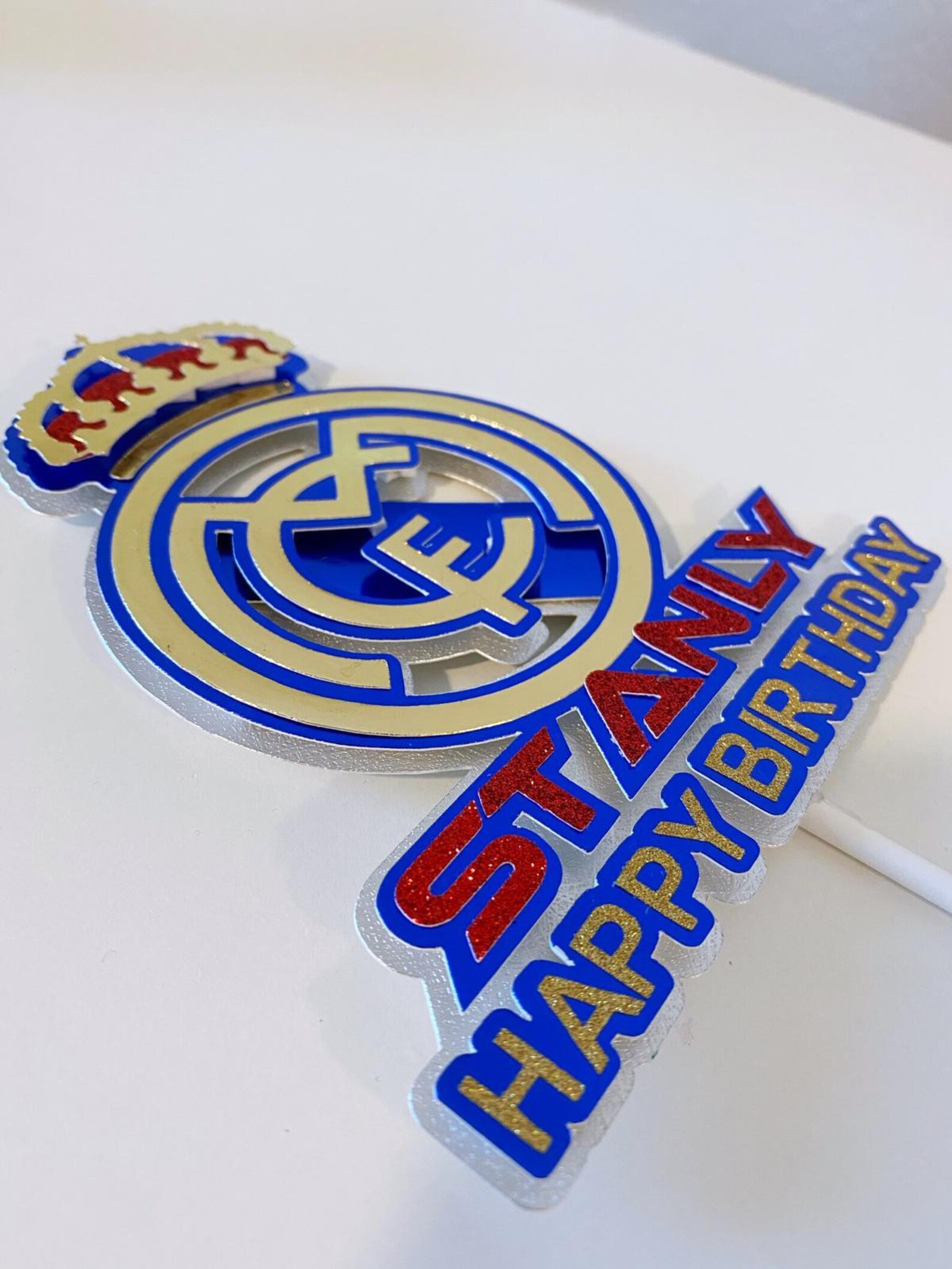 Real Madrid Topper Real Madrid Caketopper Soccer Topper - Etsy