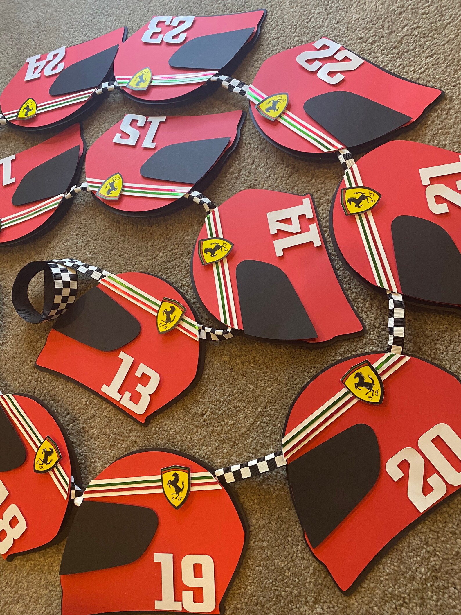 Helmet Bannerrace Car Partyformula 1 Partyferrari - Etsy