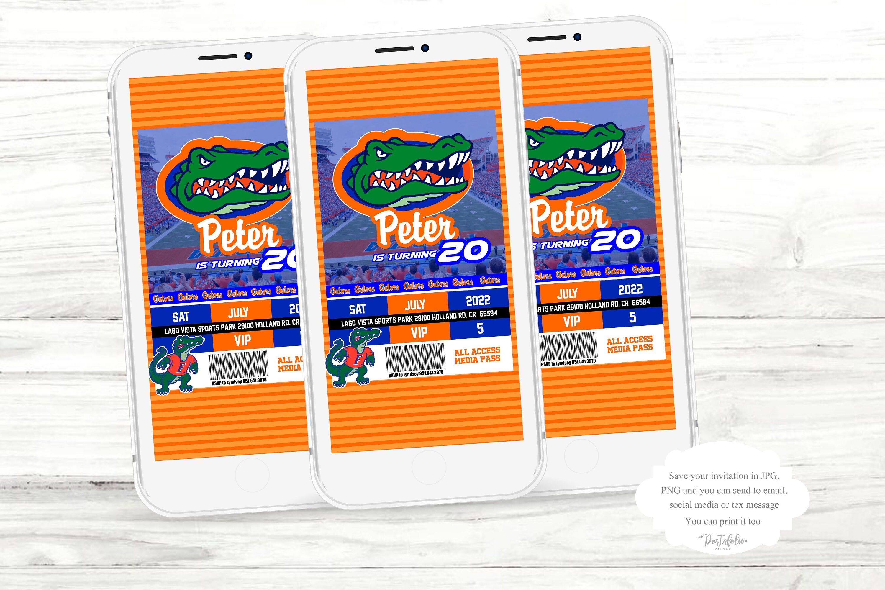Florida Gators Invitation: UF Grad Party, College Football (digital) - Etsy