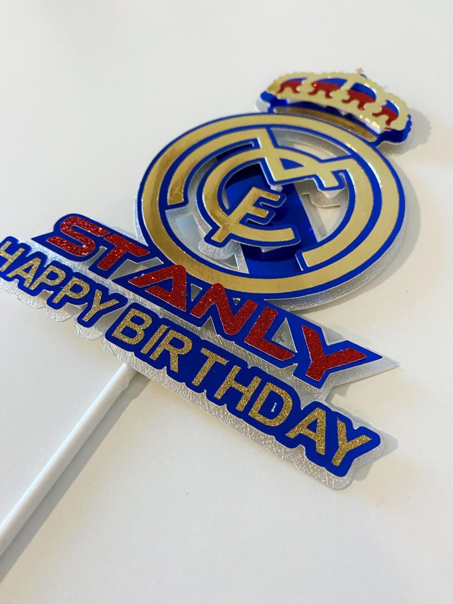 Real Madrid Topper Real Madrid Caketopper Soccer Topper - Etsy